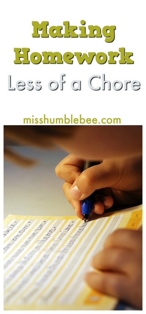 Making Homework Less of a Chore - Misshumblebee's Blog