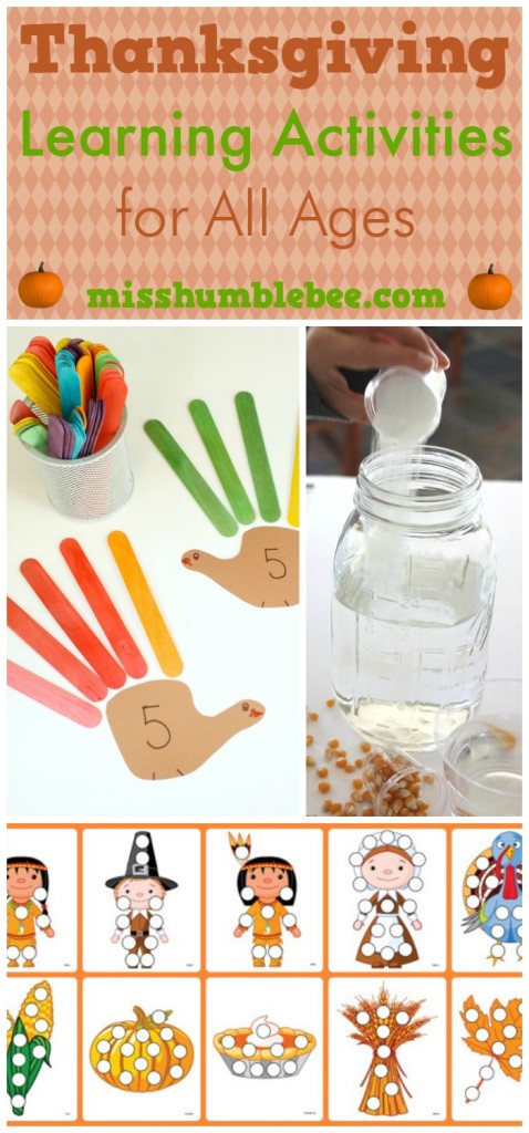 Thanksgiving Learning Activities for All Ages - Misshumblebee's Blog